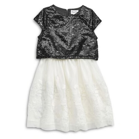 4EVER FREE | Dresses | 4 Ever Free Girls Sequin Popover Lace Dress In ...